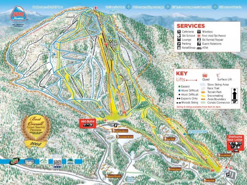 Pistenplan Burke Mountain • Offene Lifte & Pisten • Skipanorama Pistenplan Burke Mountain • Offene Lifte & Pisten • Skipanorama